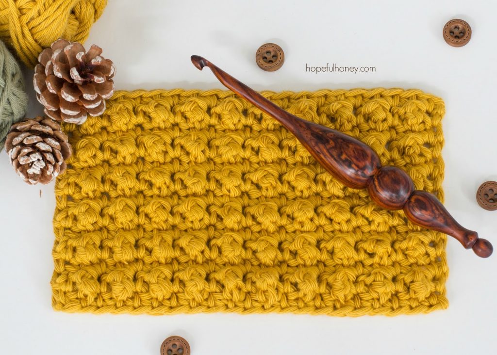 How To: Crochet The Aligned Cobble Stitch - Tutorial by Hopeful Honey