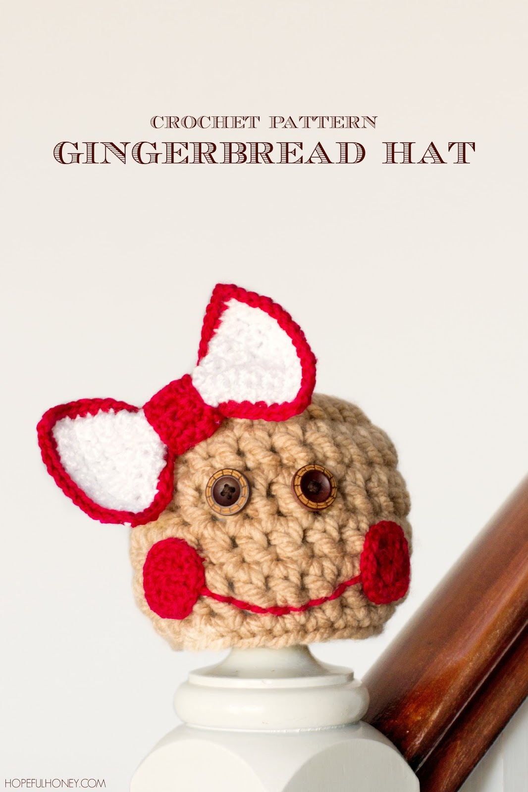Baby Gingerbread Hat Crochet Pattern - Hopeful Honey