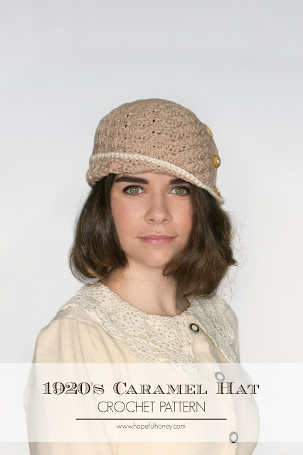 1920's Caramel Cloche Hat Crochet Pattern - Hopeful Honey