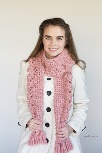 Pink Lemonade Scarf - Giveaway + Crochet Pattern - Hopeful Honey