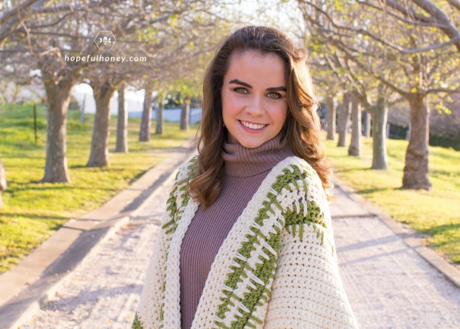 The Olivine Ruana - Free Crochet Pattern by Hopeful Honey